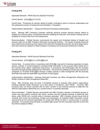 Hipaa Gap Assessment.Sanitized Report | PDF