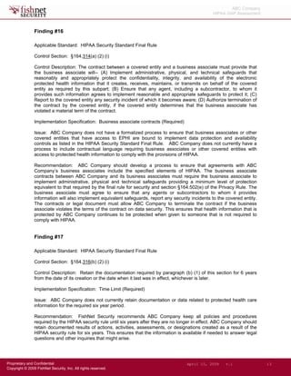 Hipaa Gap Assessment.Sanitized Report | PDF