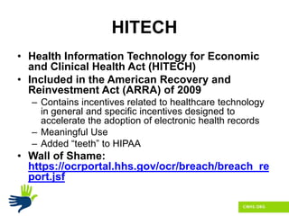 Hipaa overview 073118 | PPTX
