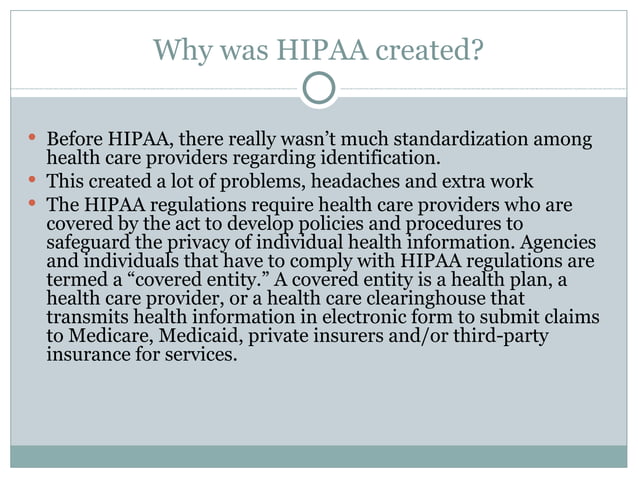 Hipaa overview2011 student orientation | PPT