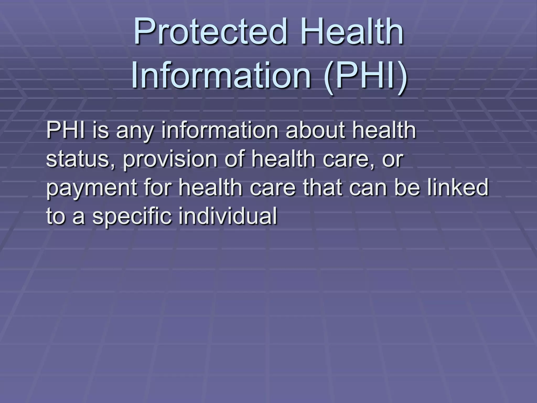 HIPAA Summary for Training | PPTX
