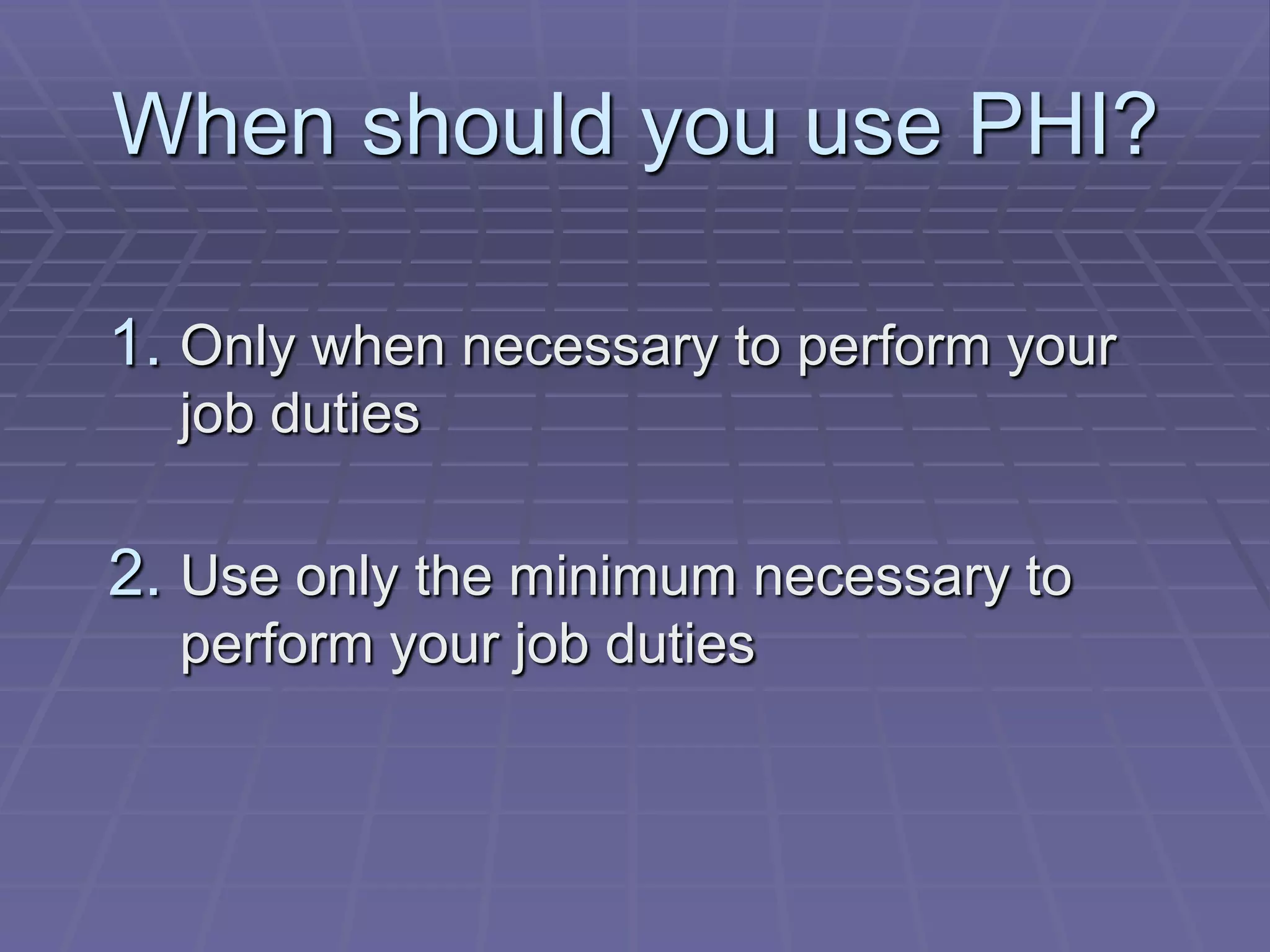 HIPAA Summary for Training | PPTX