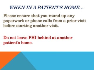 HIPAA Refresher for Home Health Professionals | PPTX