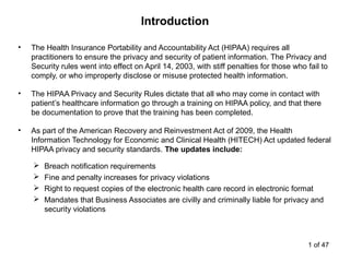 HIPAA Privacy & Security | PPT