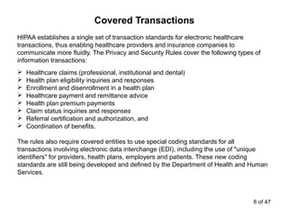 HIPAA Privacy & Security | PPT