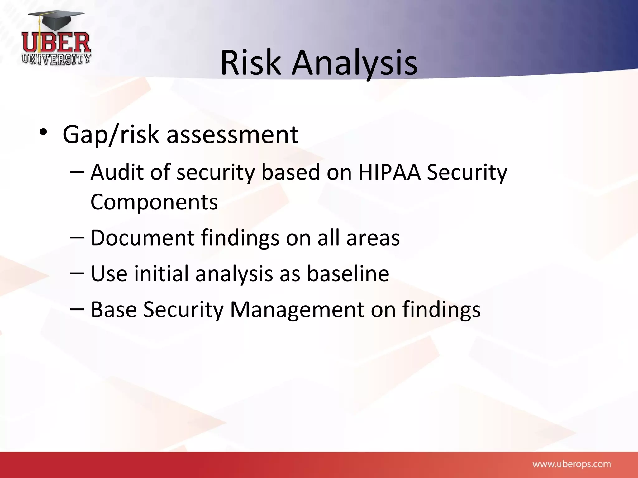 HIPAA security risk assessments | PPT