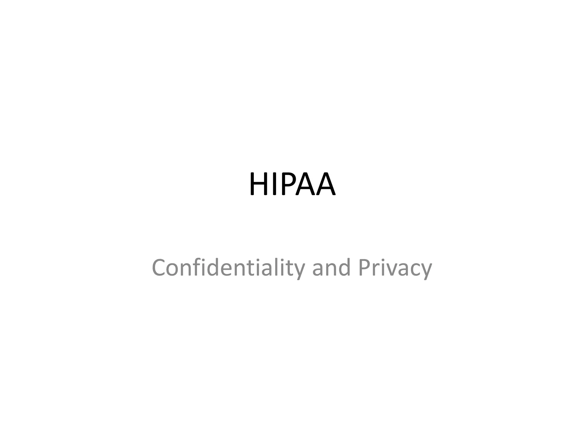 Hipaa slideshow | PPTX