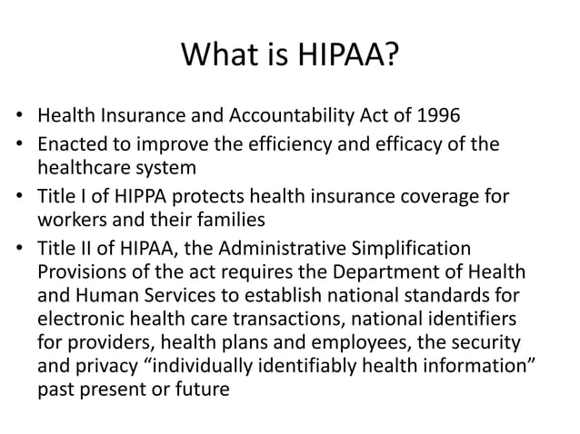 Hipaa slideshow | PPT