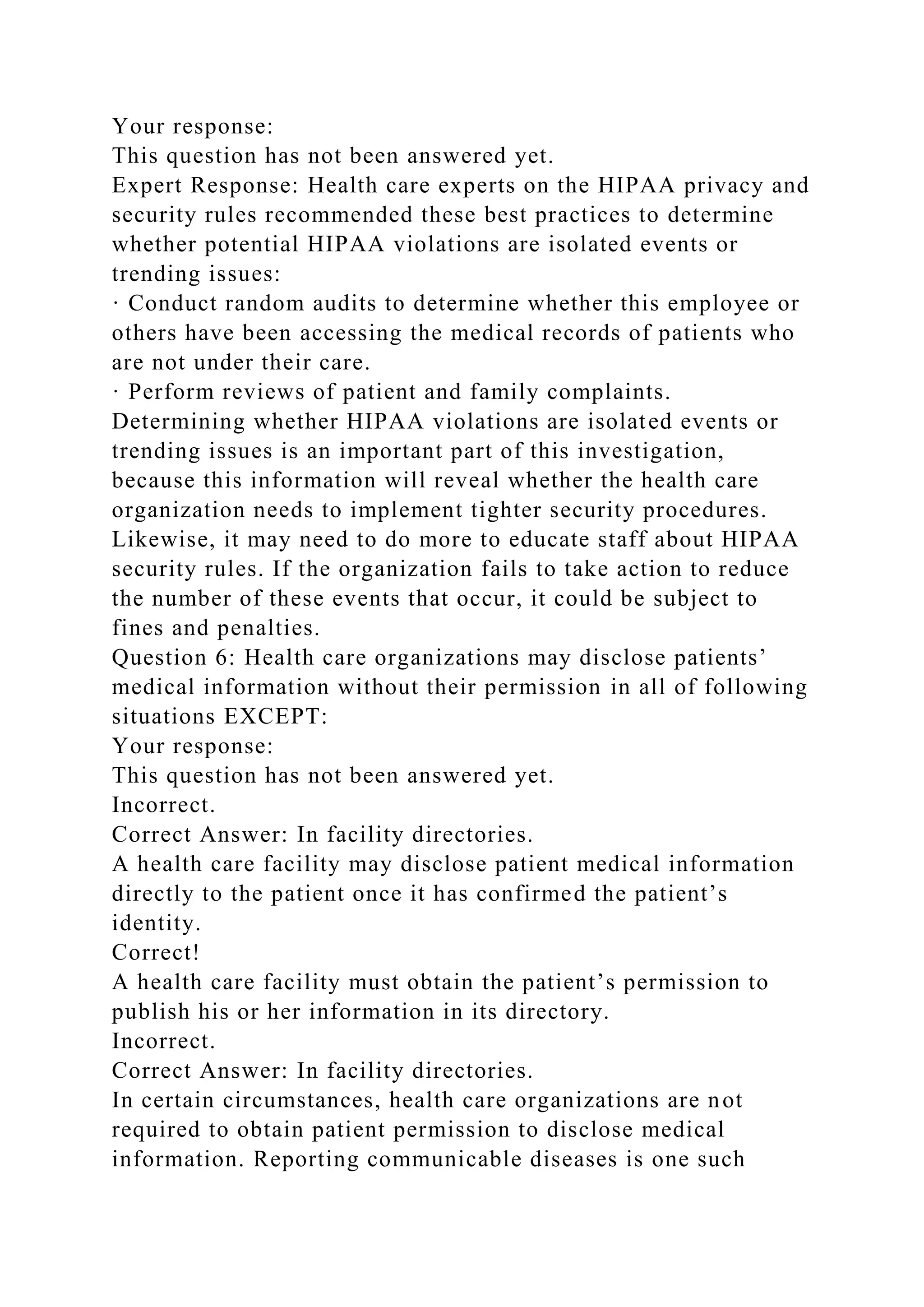 HIPAAThe day after the medication error, B. Moore’s mother signs.docx ...