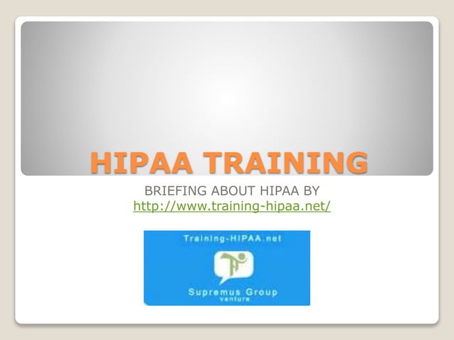 Hipaa training | PPT