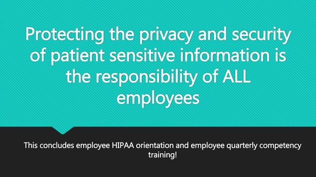 HIPAA Employee and Health Professional Training | PPTX