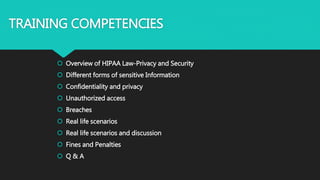 HIPAA Employee and Health Professional Training | PPTX