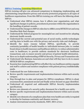 HIPAA | HIPAA Training | DOCX | Health Insurance | Insurance