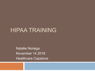 Hipaa training | PPTX