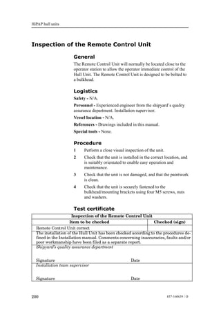 Hi pap hull units instruction manual | PDF