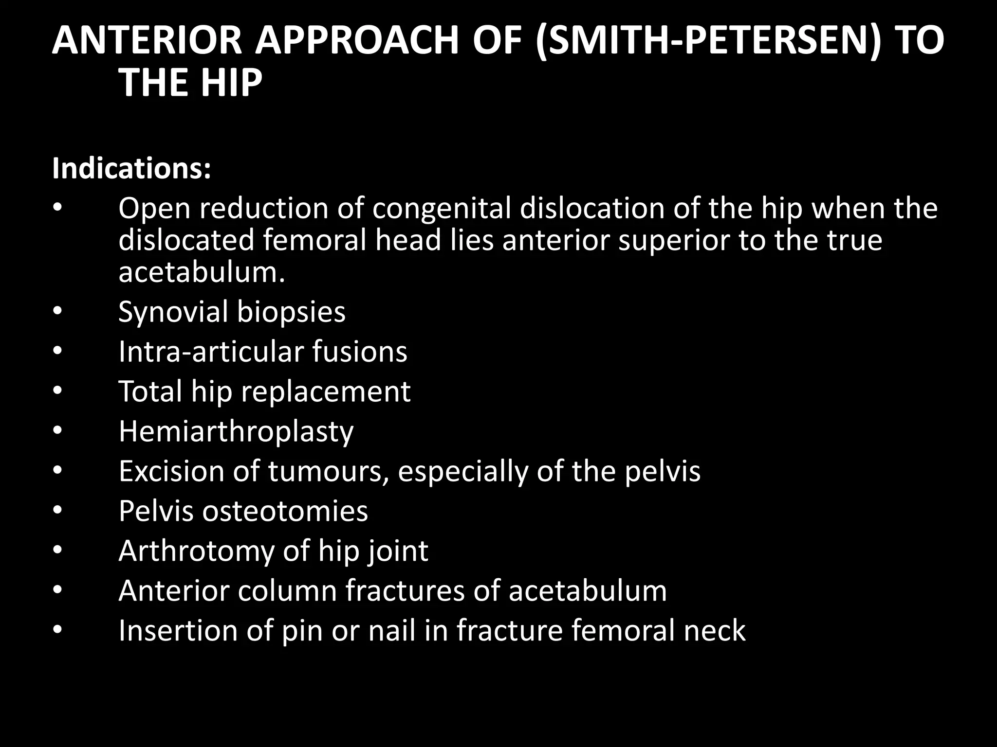 Surgical Approaches to Hip Joint | PPTX