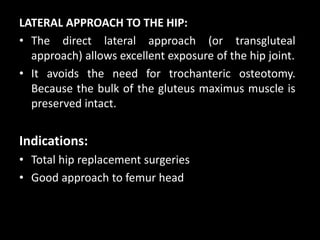 Surgical Approaches to Hip Joint | PPTX