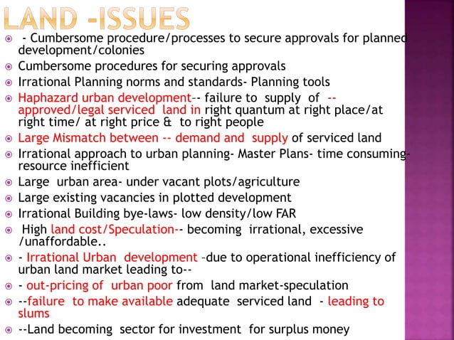 Urban Land Management & Options for Sourcing Land For Urban Development ...