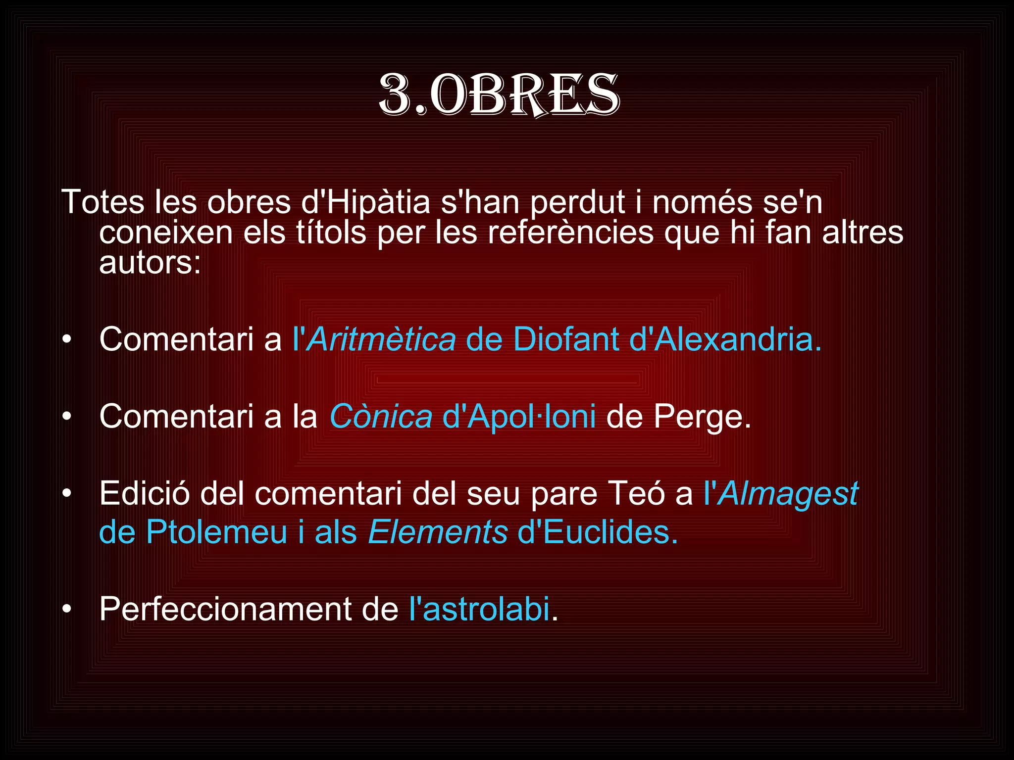 Hipatia D’Alexandria | PPT