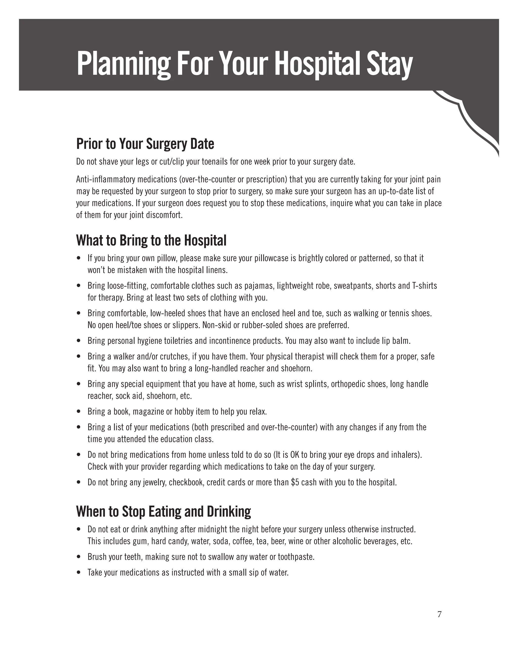 A Patient's Guide to Hip Replacement Surgery: Ripon Medical Center | PDF