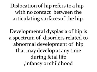 HIP DILOCATION.pptx | Free Download