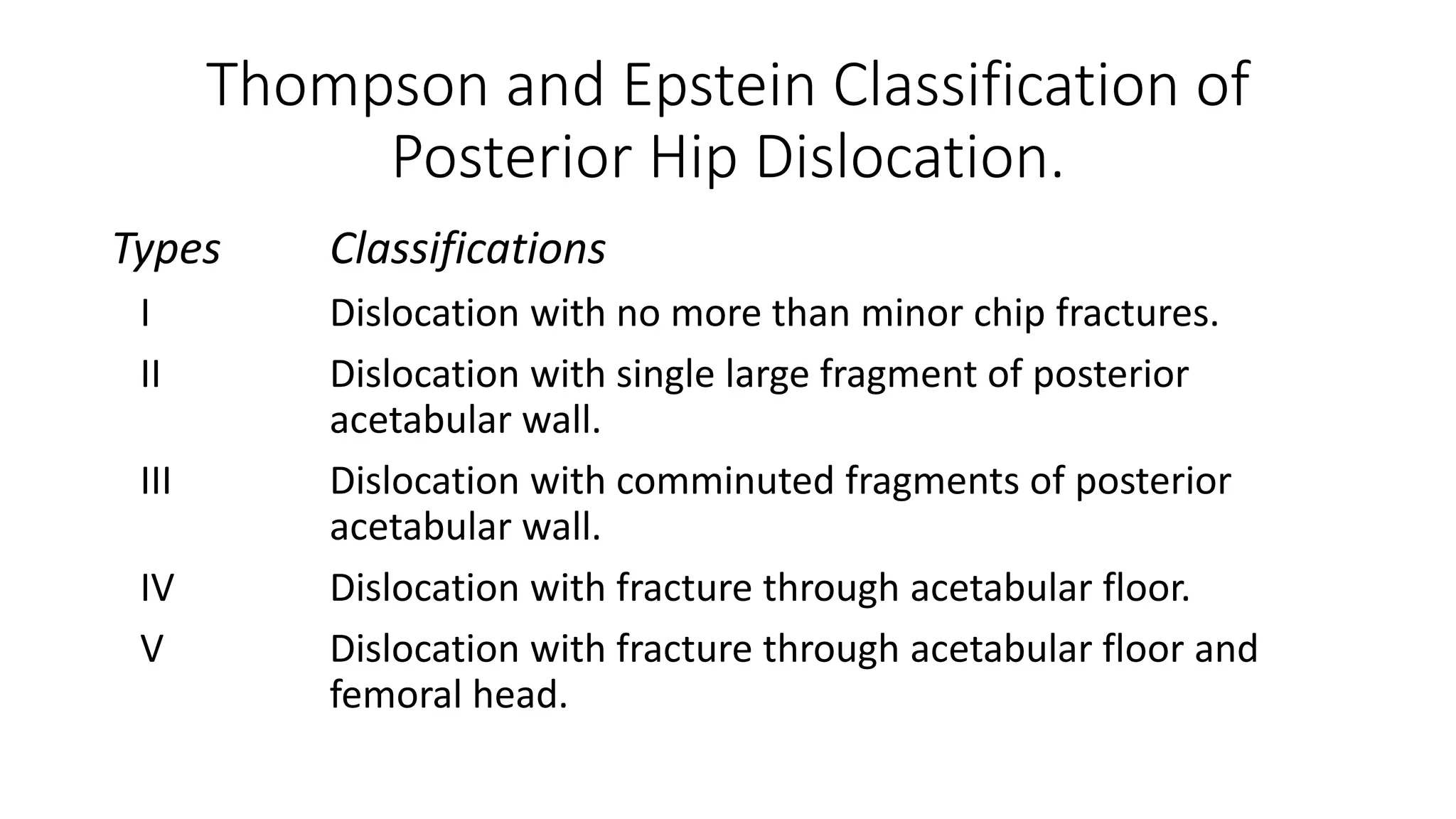 Hip dislocation | PPTX
