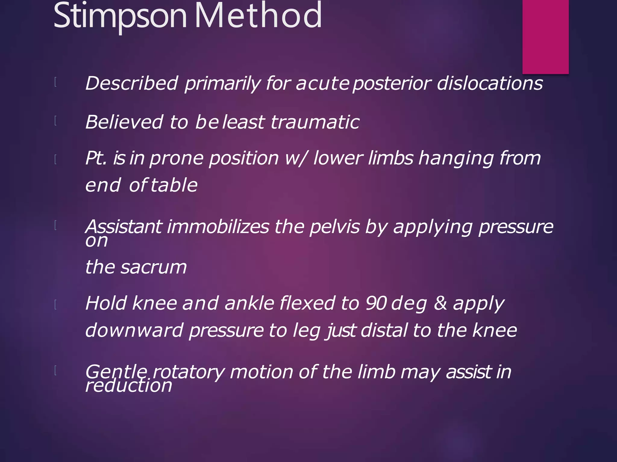 Hip dislocation | PPTX