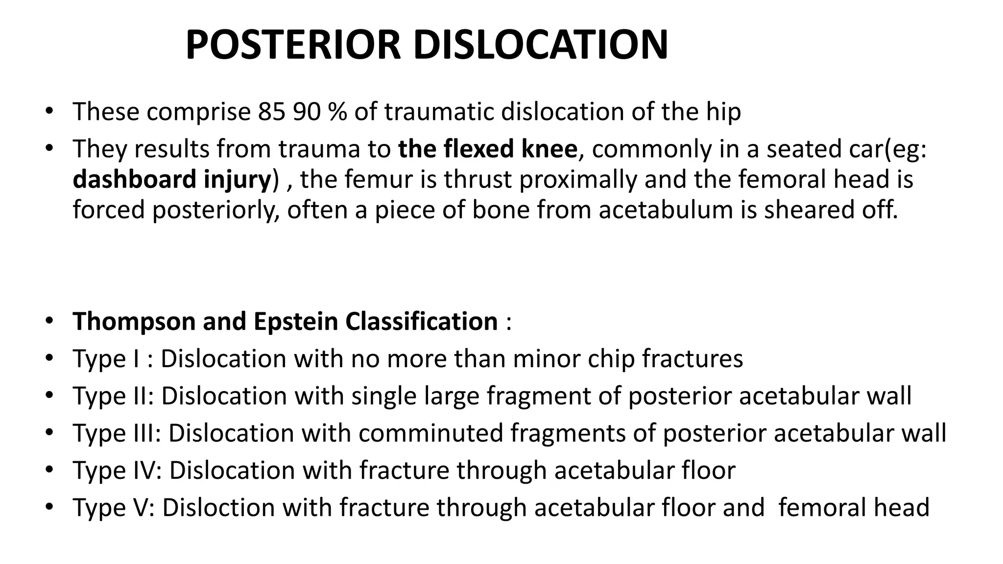 Hip dislocation | PPTX