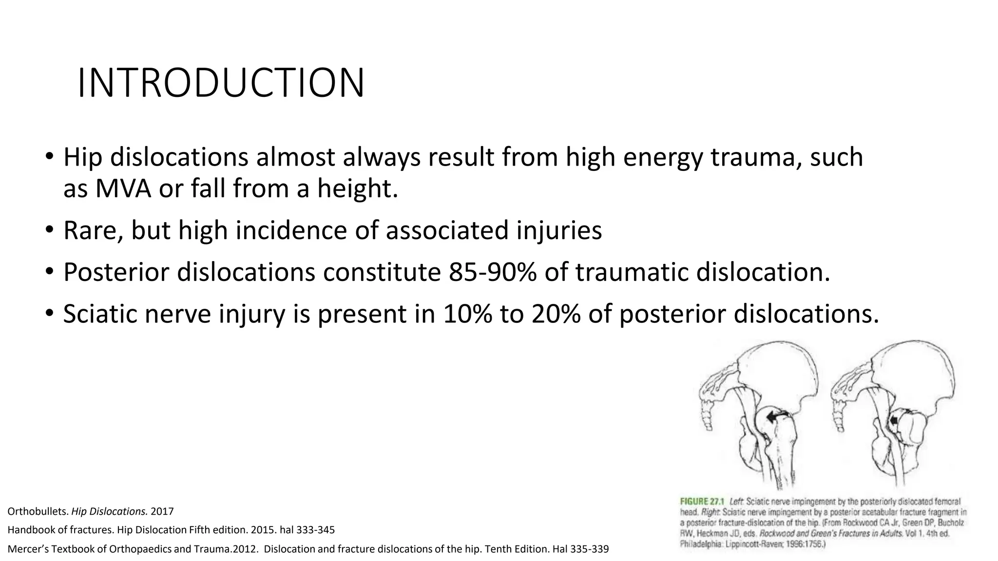 hip dislocation, anatomy, history, diagnosis, treatment and management.pptx | Free Download
