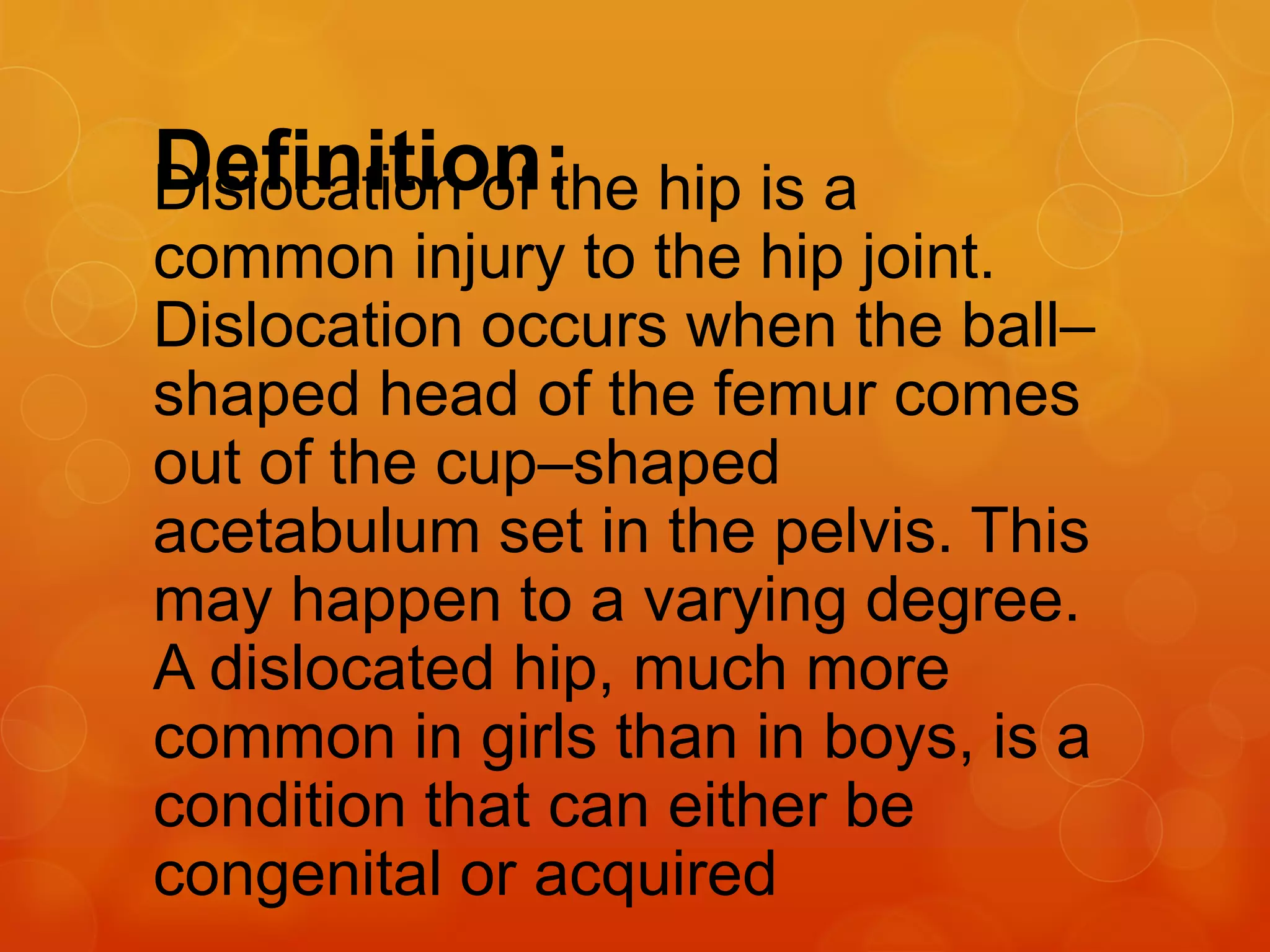 Hip dislocation ppt | PPT