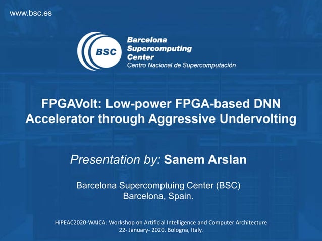FPGAVolt: Low-power FPGA-based DNN Accelerator through Aggressive Undervolting | PPTX