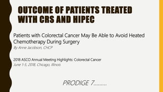 Hipec for metastatic colorectal cancers | PPTX