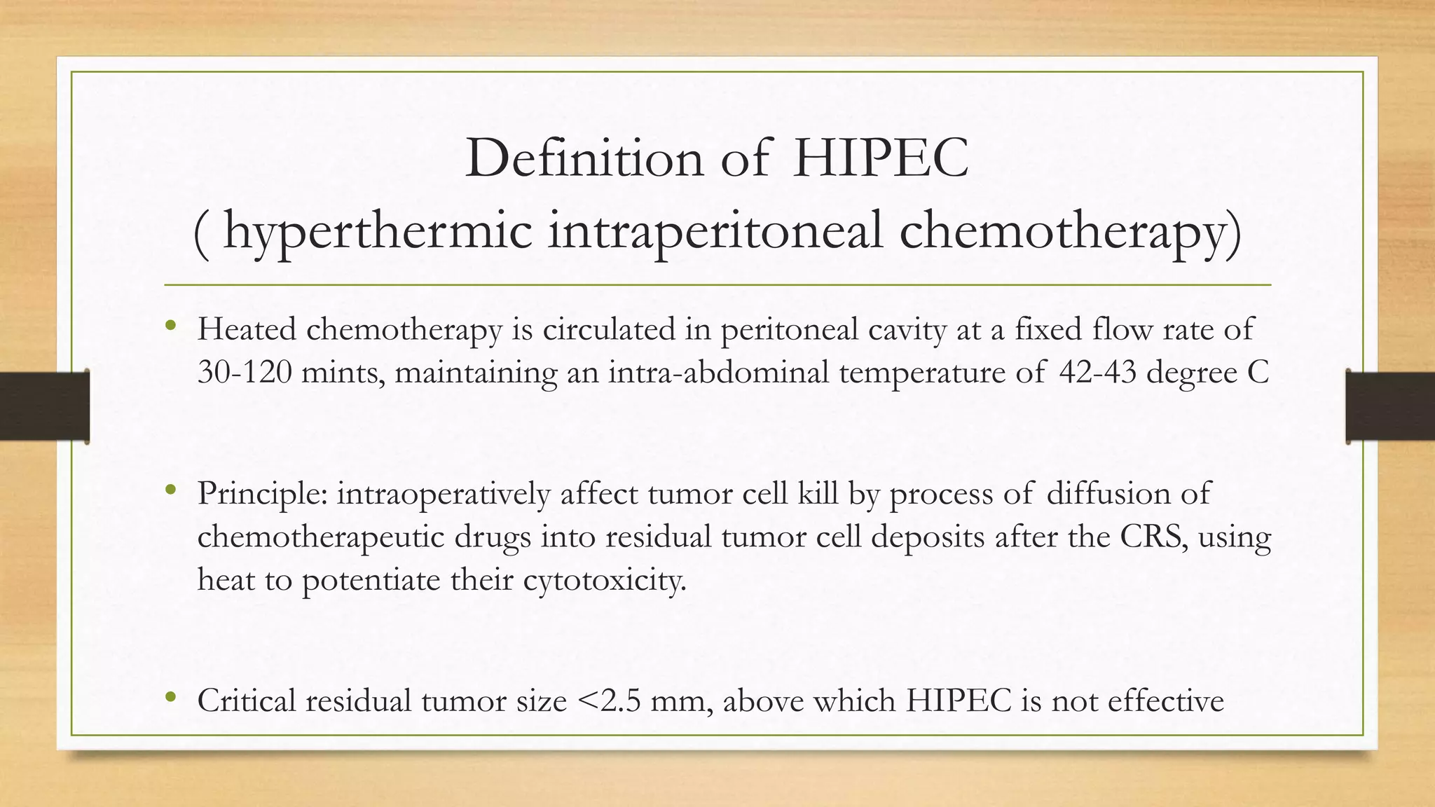 HIPEC ovary | PPTX