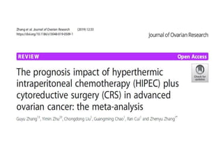 Hipec _ meta analysis | PPT
