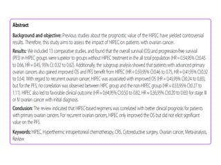 Hipec _ meta analysis | PPT