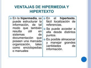 Hipermedia y hipertexto | PPTX