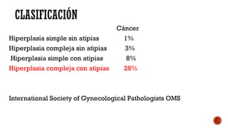 Hiperplasia de endometrio en Ginecología | PPTX