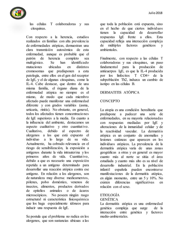 Hipersensibilidad tipo 1 | DOCX