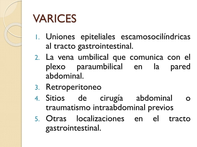 Hipertensión portal y varices esogáficas | PPT