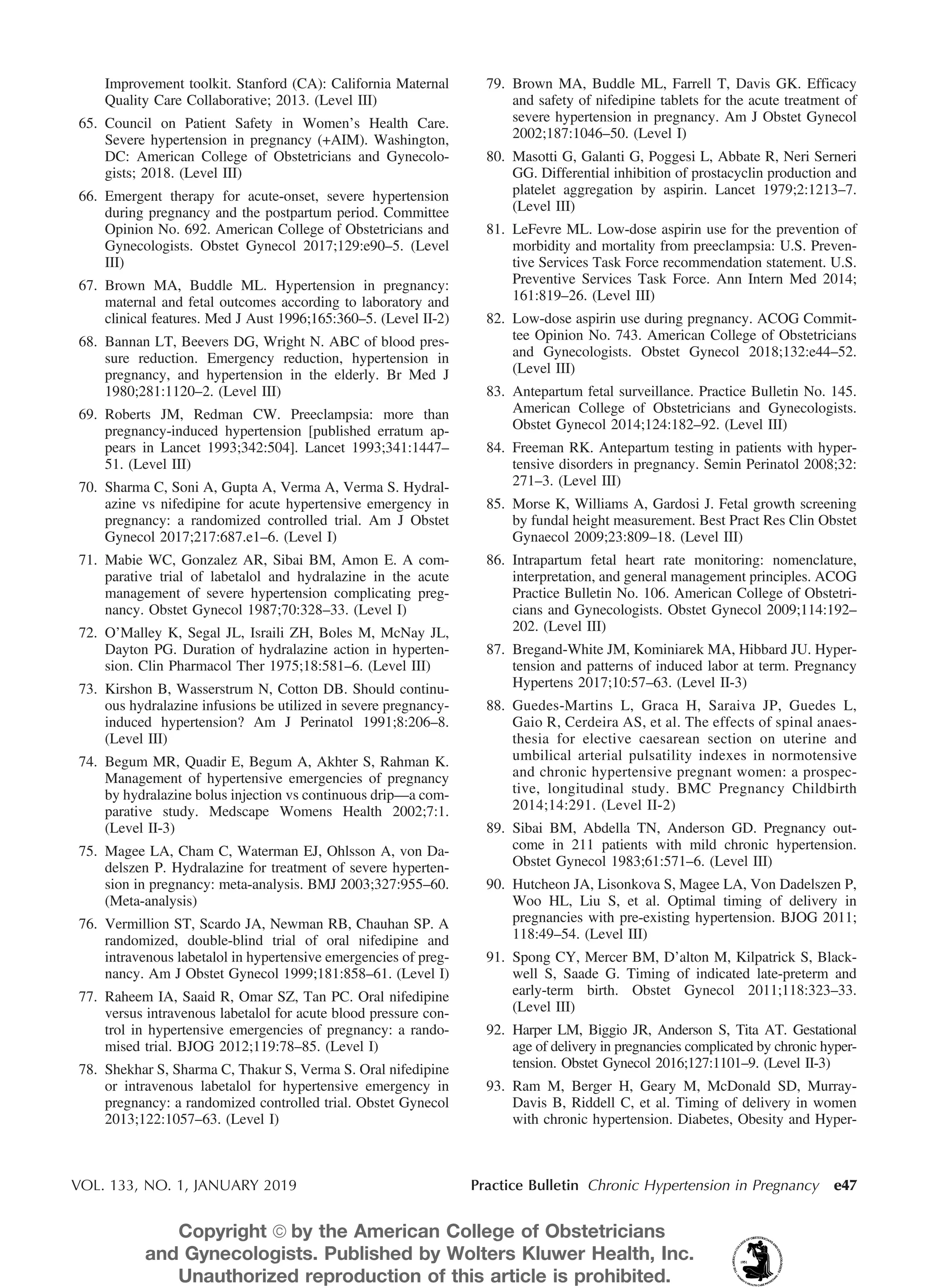 Hipertension cronica en el embarazo 2019 | PDF