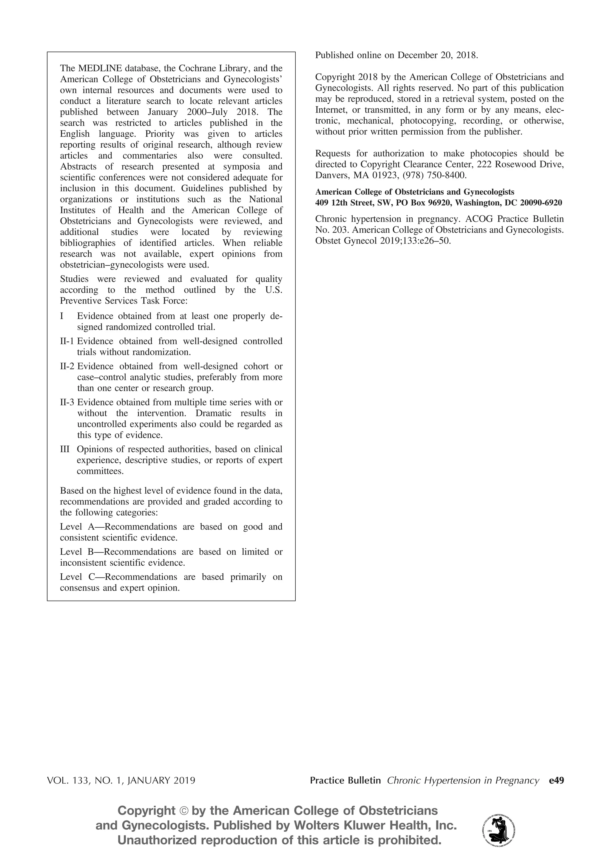 Hipertension cronica en el embarazo 2019 | PDF