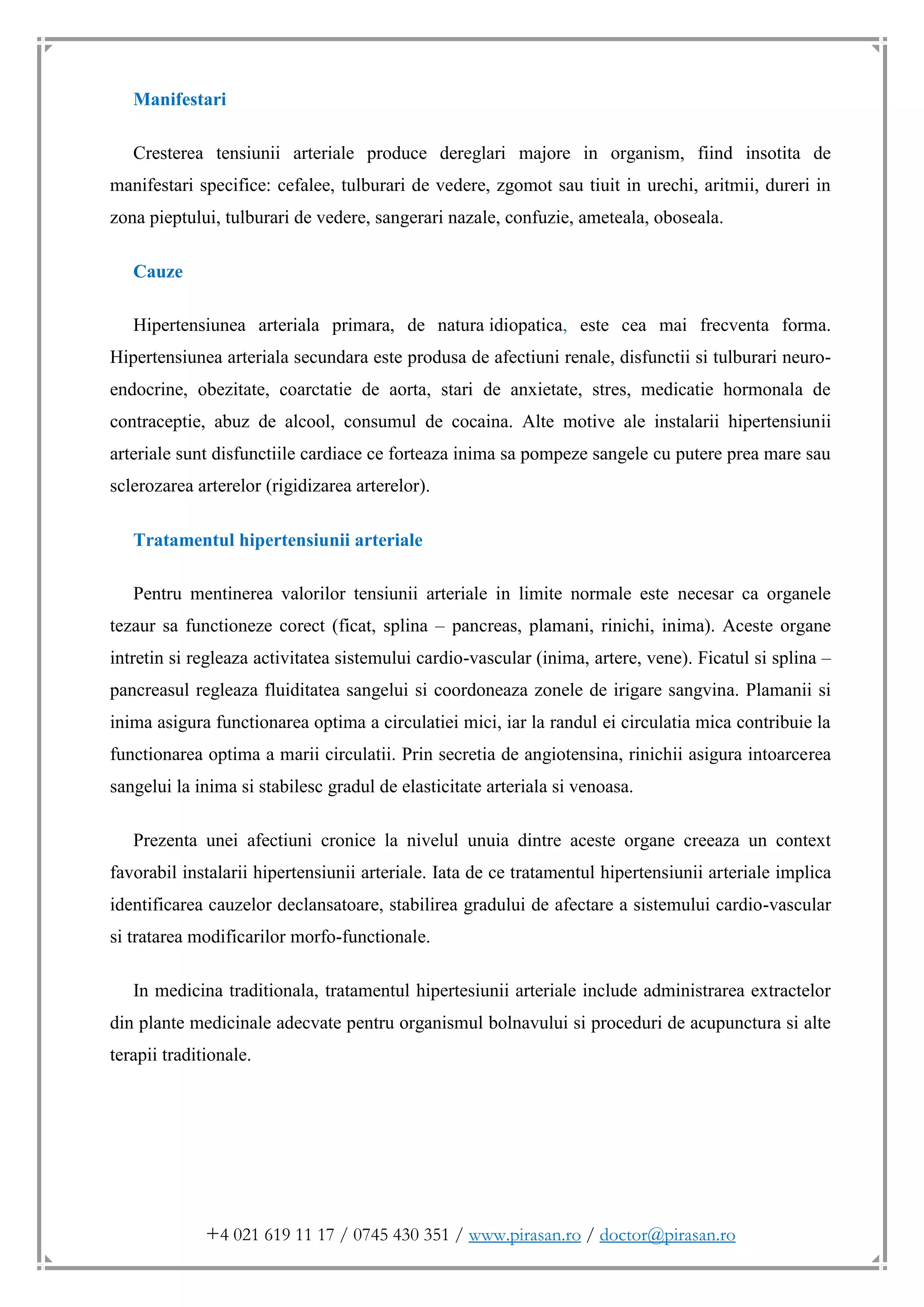 Hipertensiunea arteriala | PDF