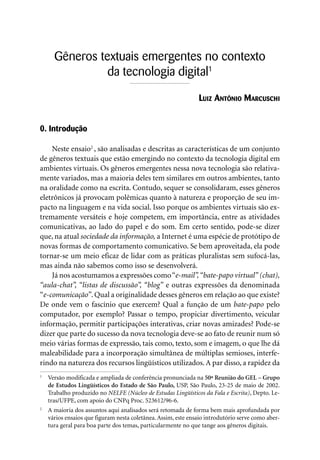 Hipertexto e generos digitais | PDF