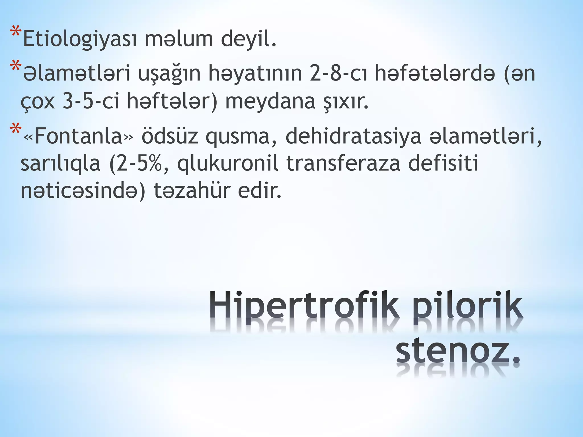 Hipertrofik pilorik stenoz | PPT