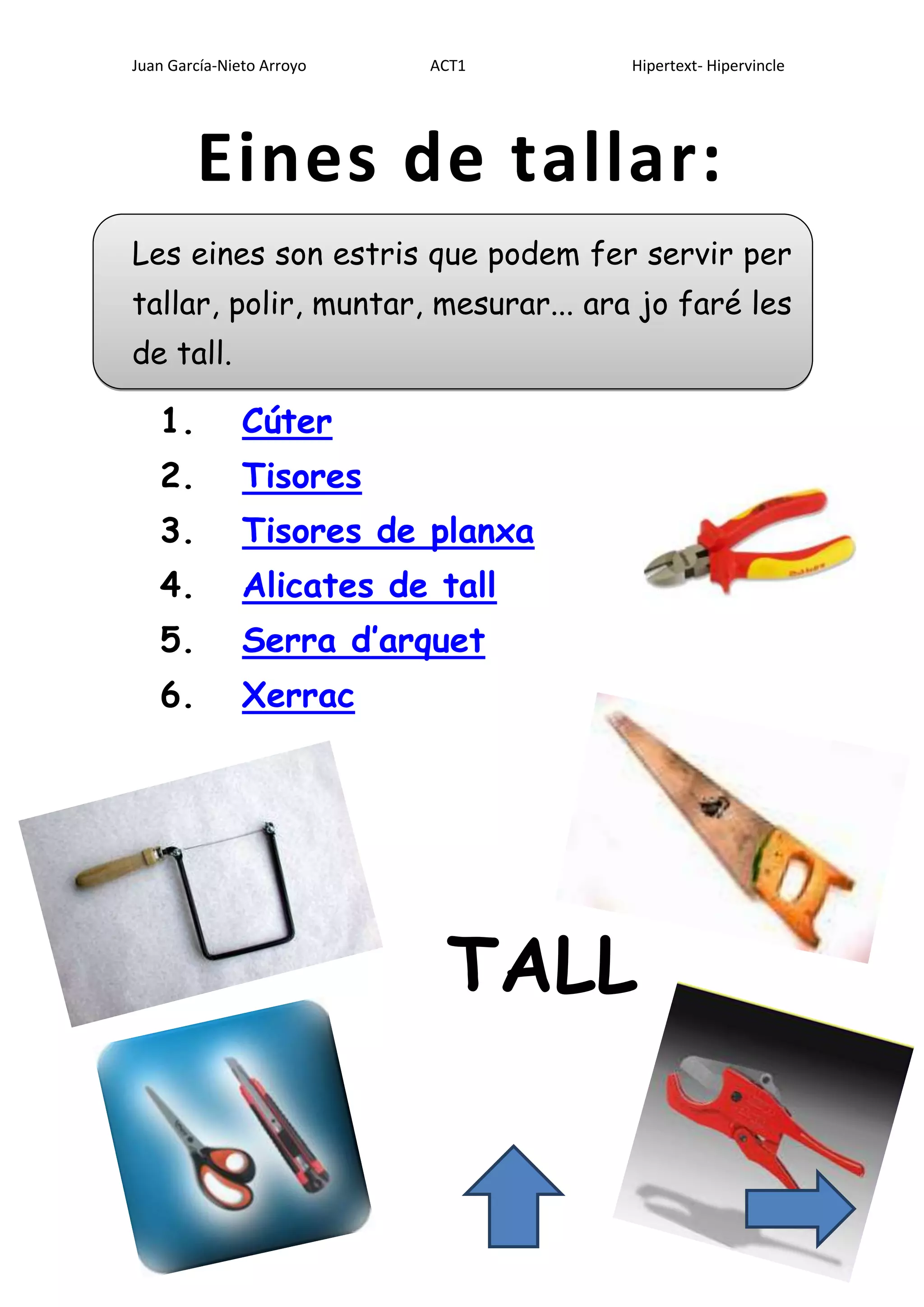 Eines de tallar | DOCX