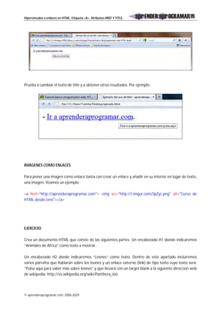 Hipervinculos links anclas html href target title etiqueta a | PDF