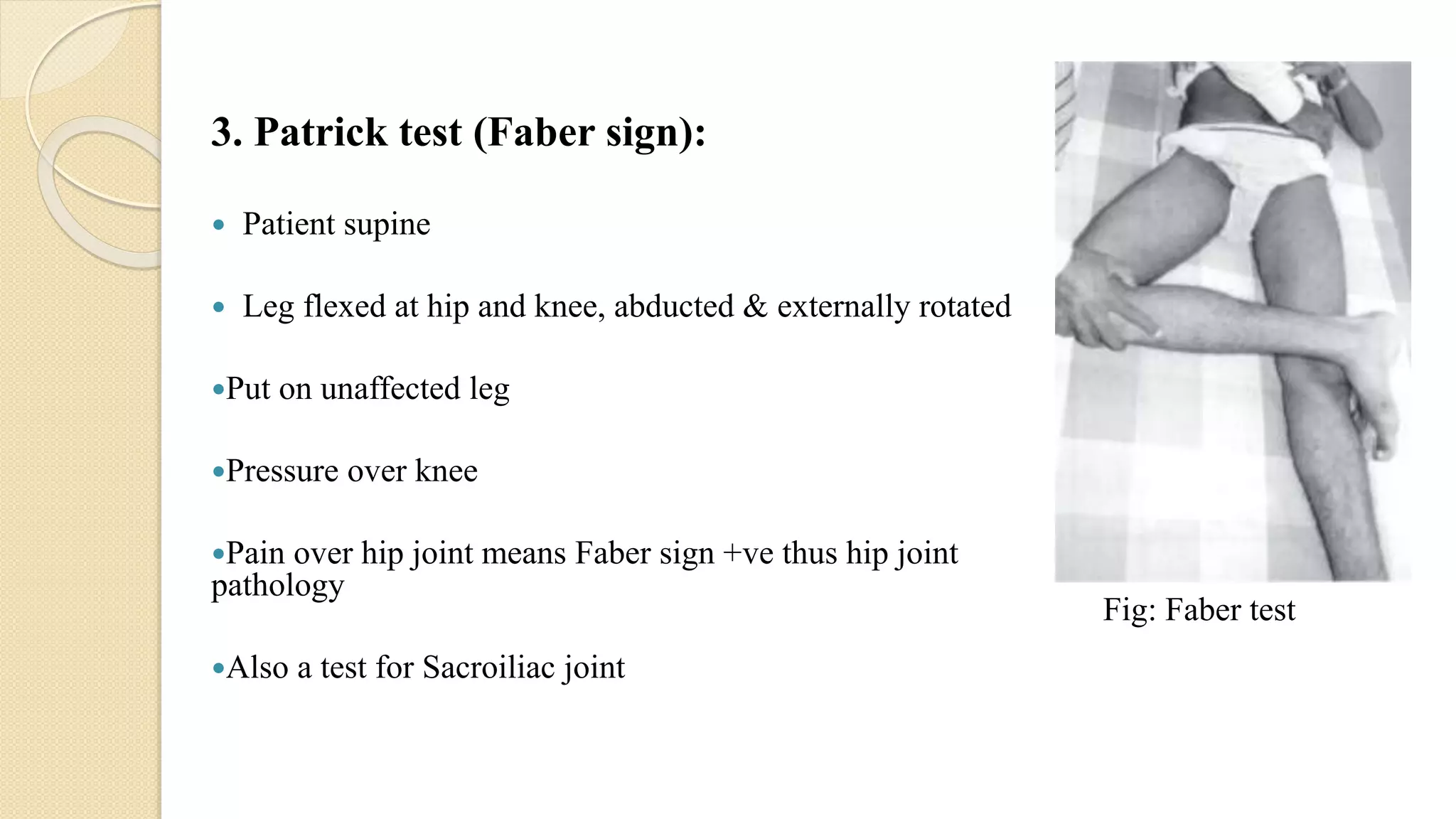 Hip examination | PPTX | Death, Injury, or Military Conflict ...