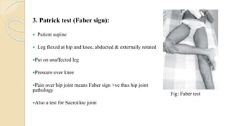 Hip examination | PPTX | Death, Injury, or Military Conflict ...