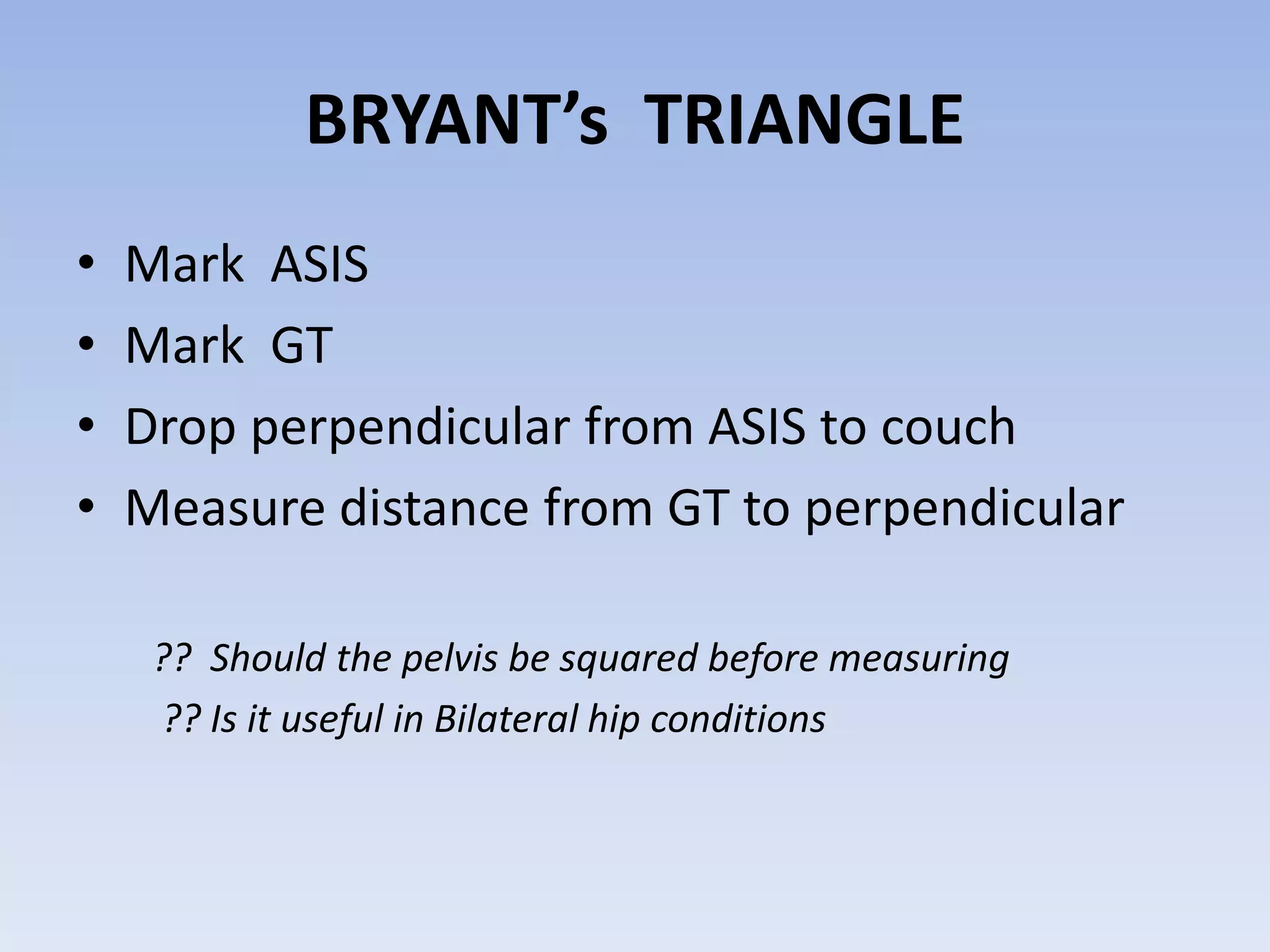 CLINICAL EXAMINATION OF HIP JOINT | PPTX
