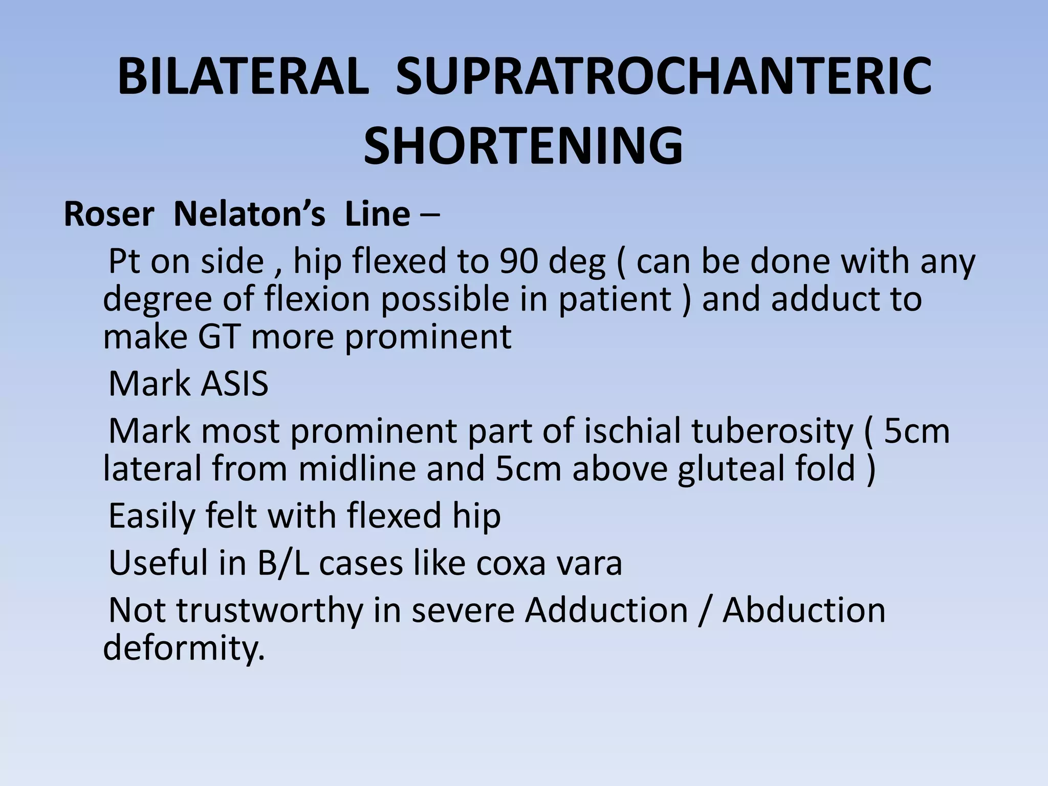 CLINICAL EXAMINATION OF HIP JOINT | PPTX